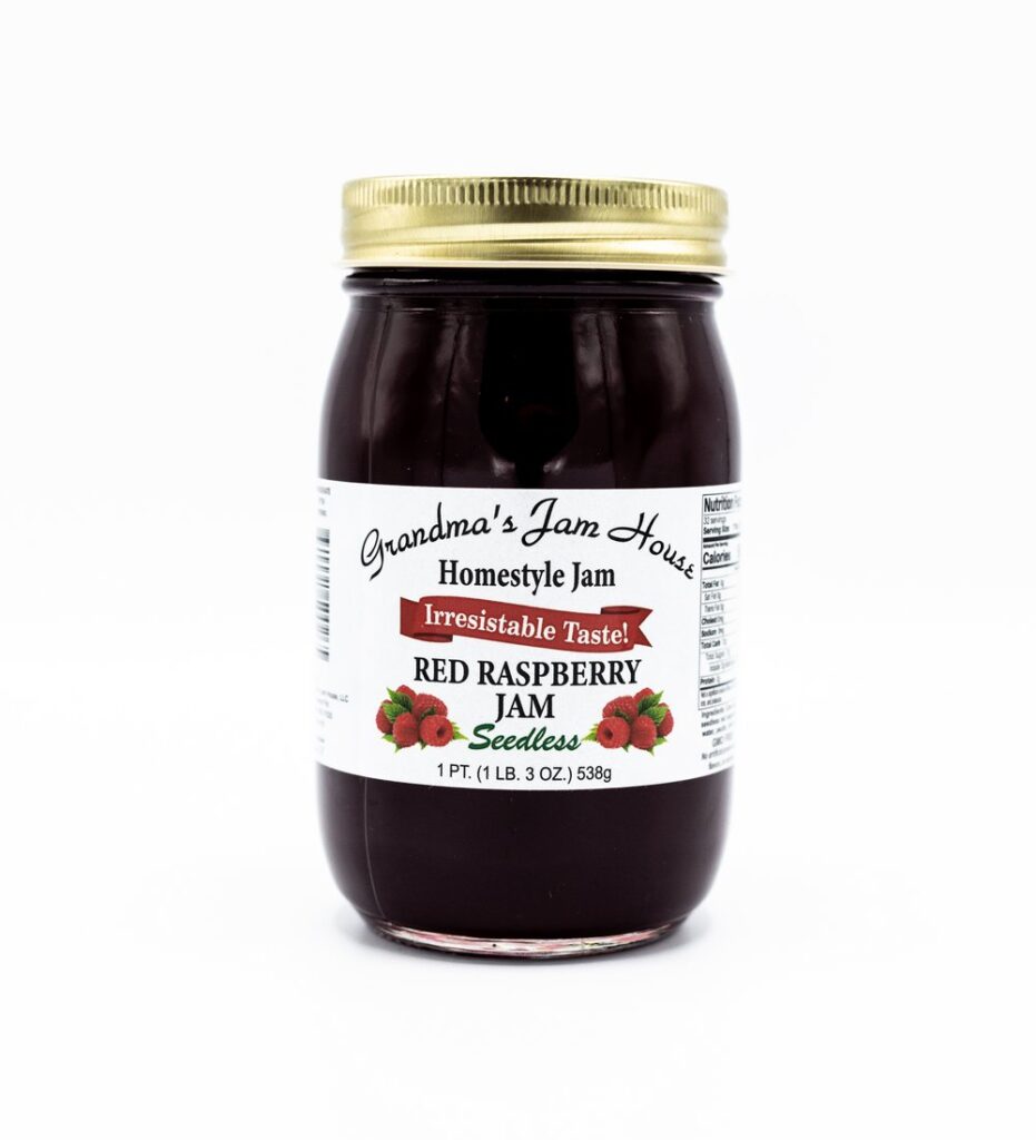 Red Raspberry Seedless Jam - Grandma's Jam House